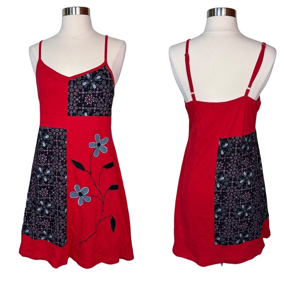 Coline | Dresses | Coline Patchwork Cotton Boho Hippie Floral Stretchy ...